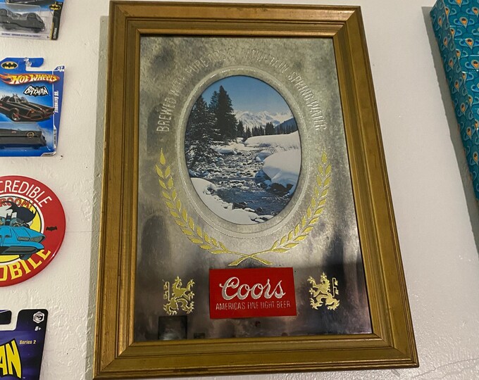 Vintage Coors Rocky Mountain Bar Mirror - Etsy