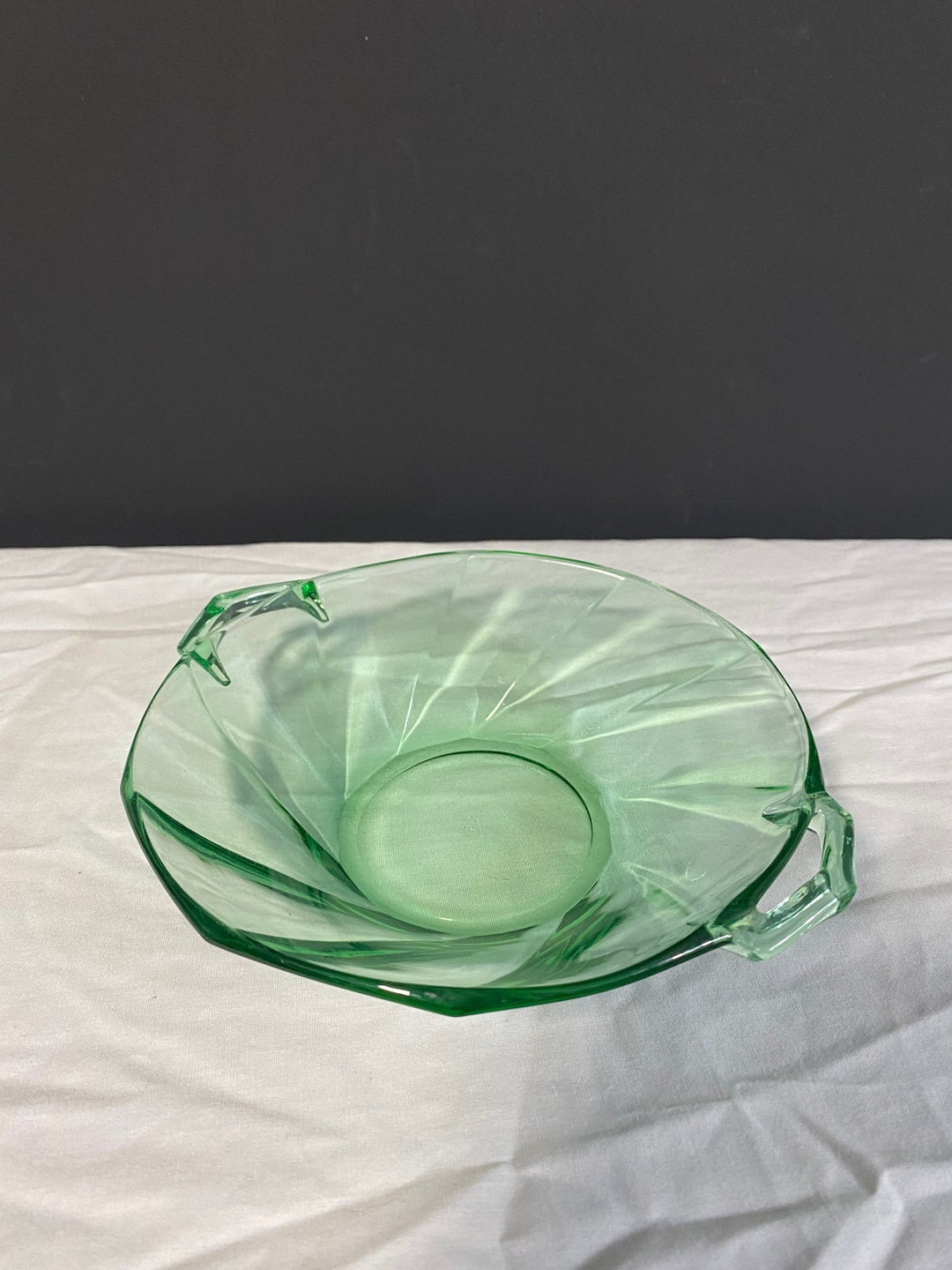Vintage Heisey Green Depression Glass Plate - Etsy