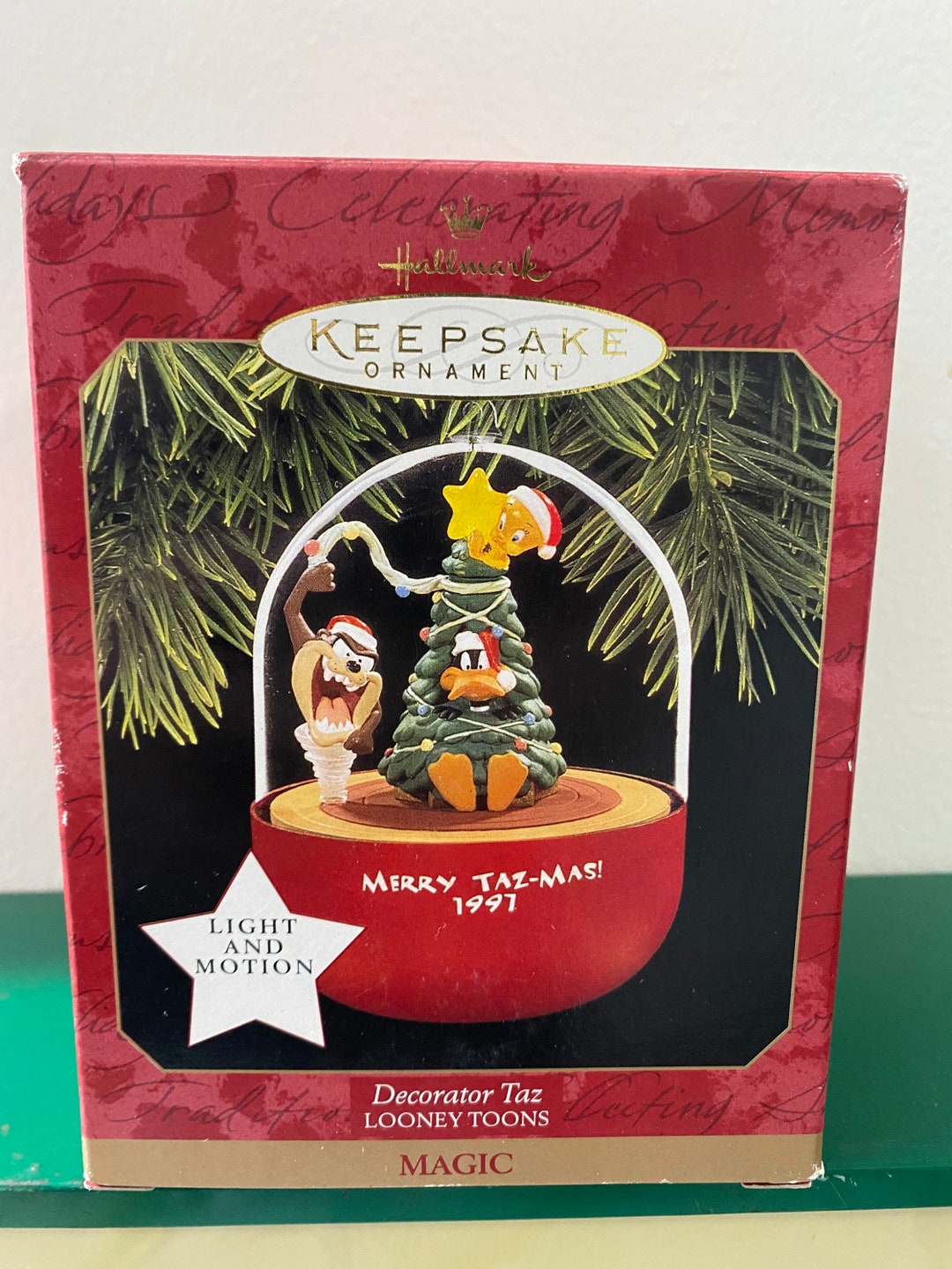 Looney Tunes Taz Hallmark Christmas Magic Light & Motion Ornament - Etsy