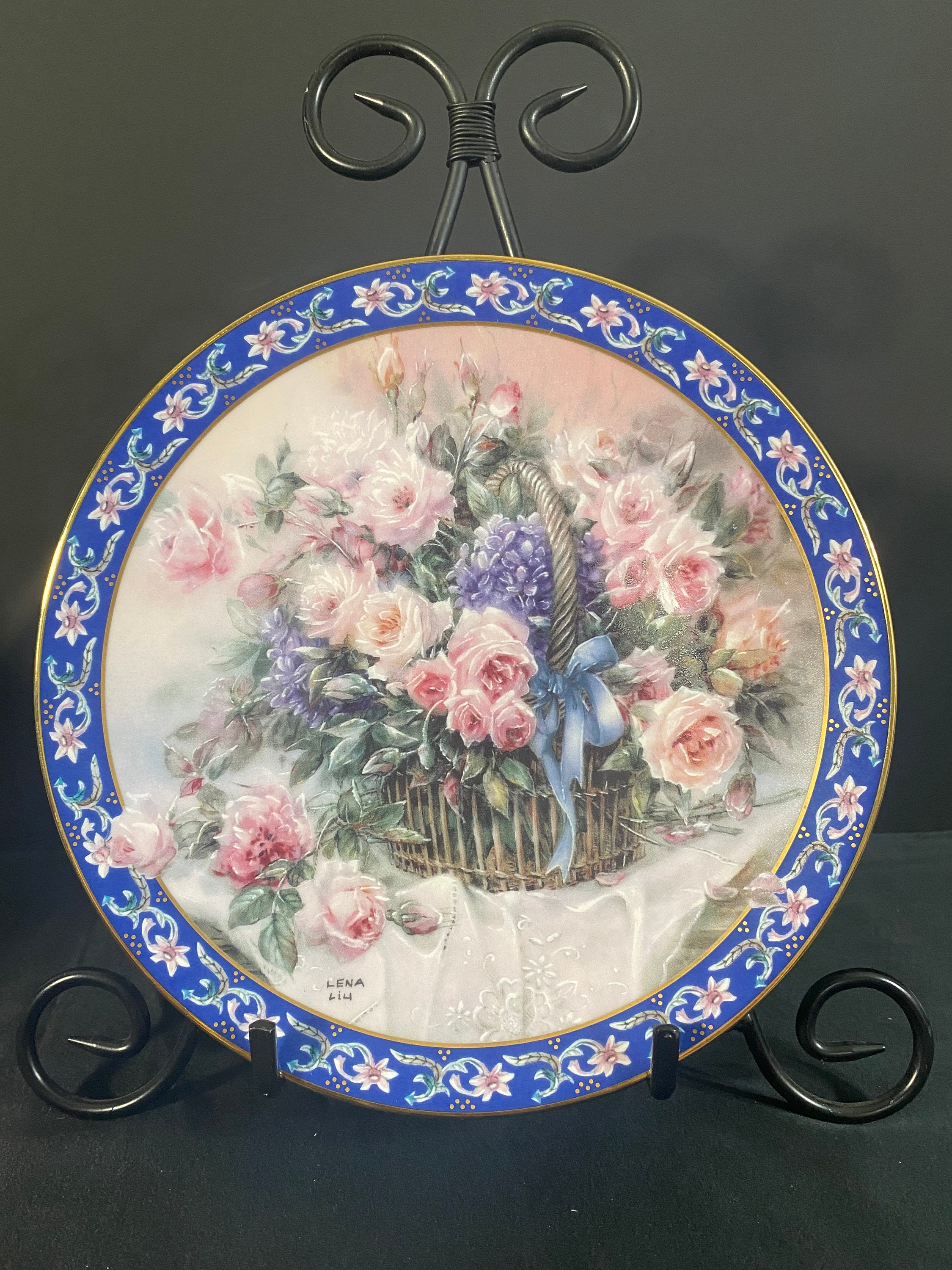 The Bradford Exchange "roses" Collectors Plate by Lena Liu - Etsy