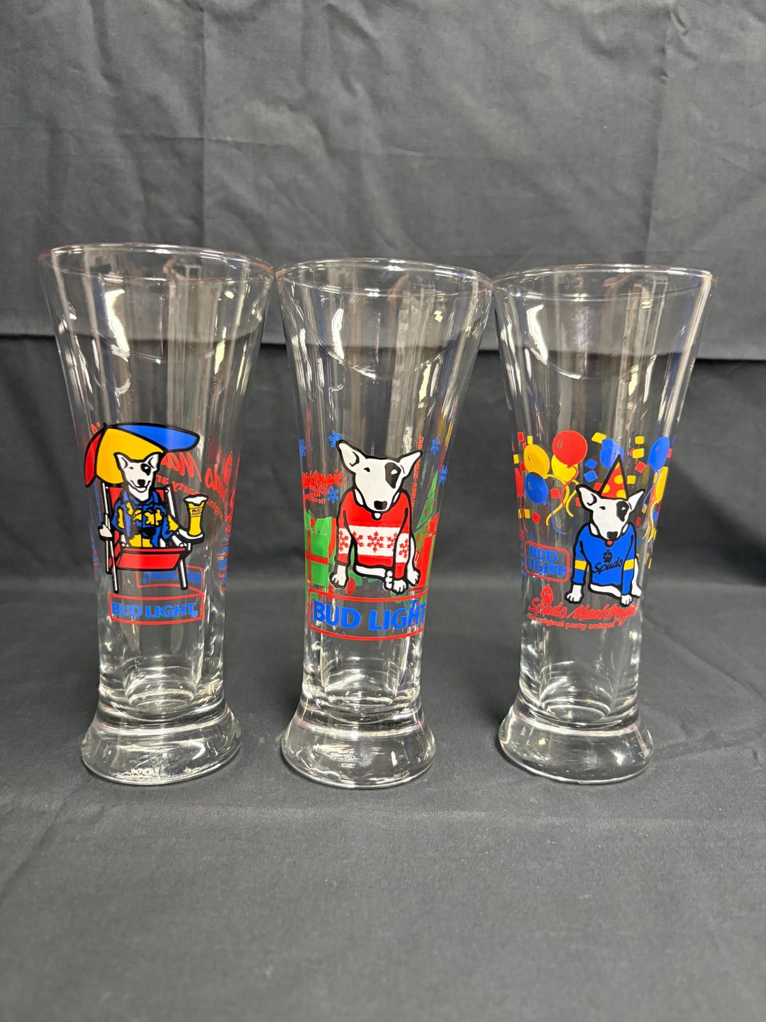 Vintage Spuds Mackenzie Bud Light Glasses - Etsy