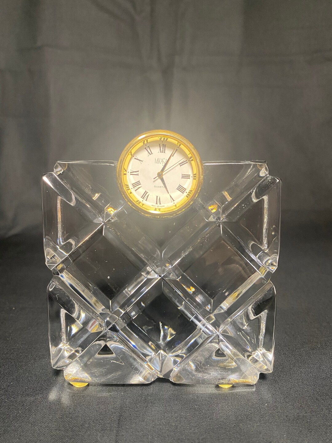 Mikasa Vintage Quartz Desk Clock - Etsy