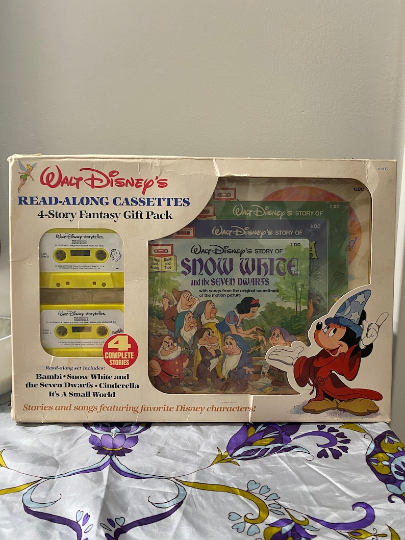 Vintage Walt Disneys Read Along Cassette Tapes & 4 Story - Etsy