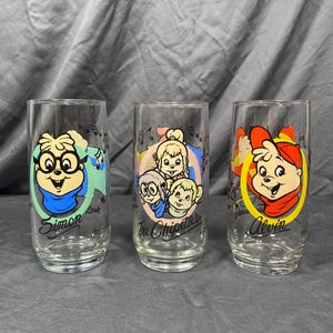 Alvin and the Chipmunks 1985 Hardees Collectible Glass Cups - Etsy