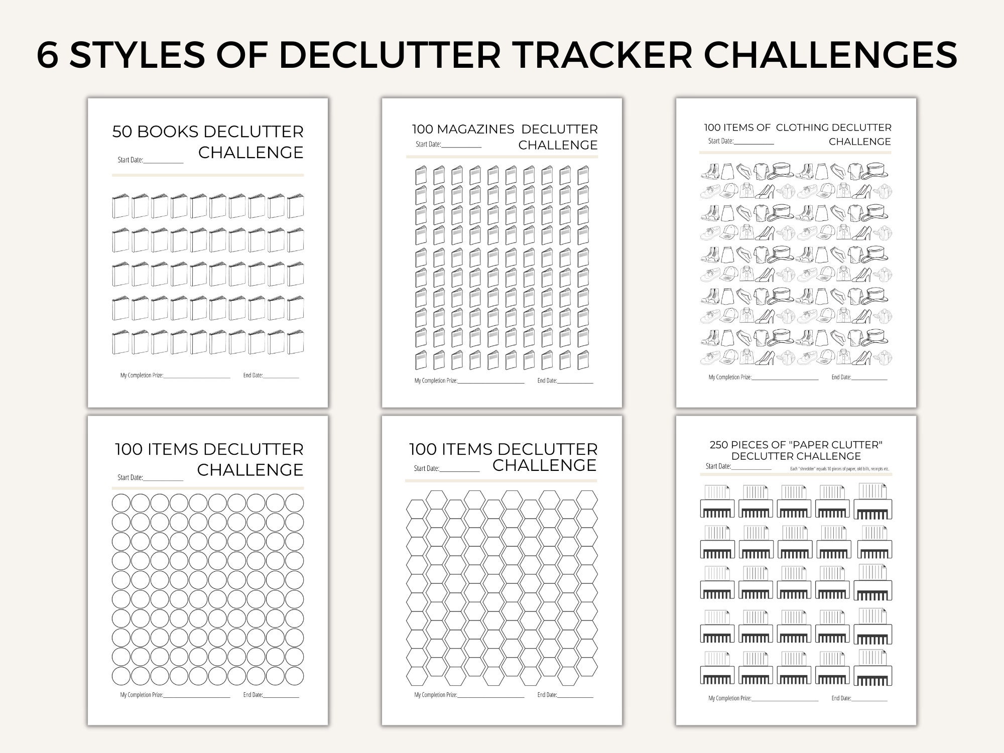Declutter Planner, 30 Day Declutter Challenge, Printable, Decluttering Checklist, ADHD ...