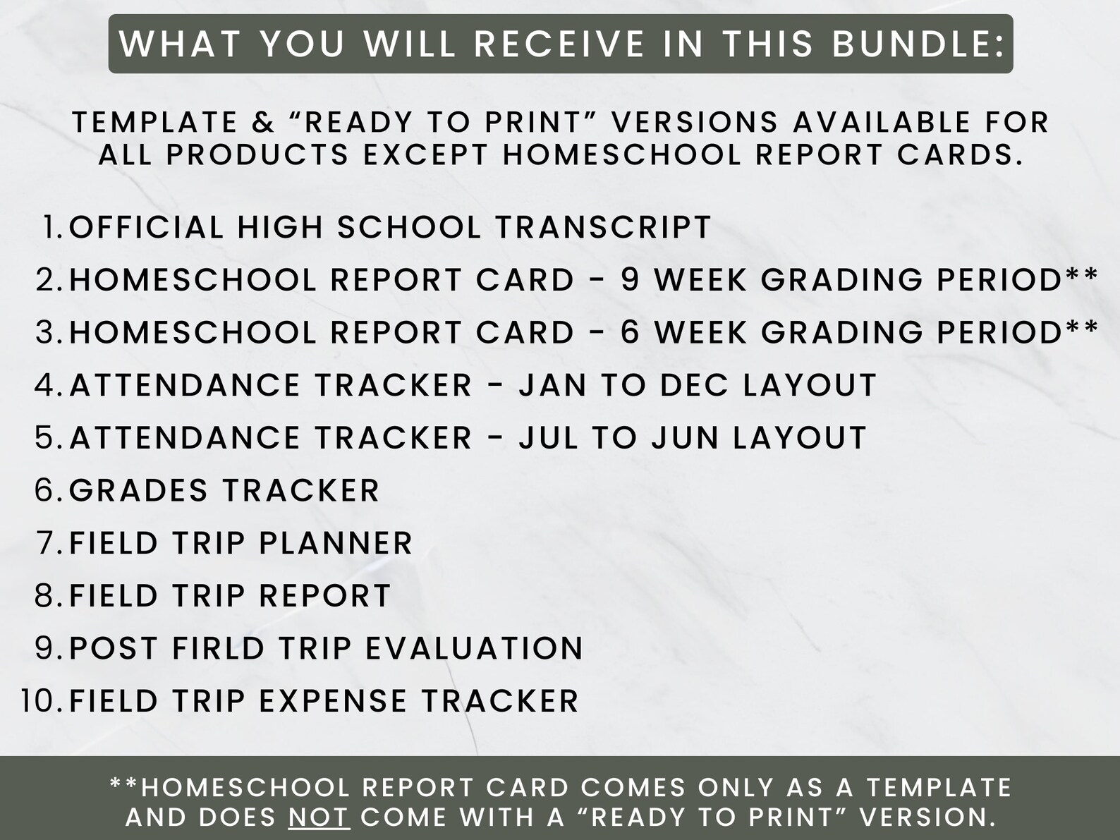 High School Transcript Template, Homeschool Report Card, Homeschool ...