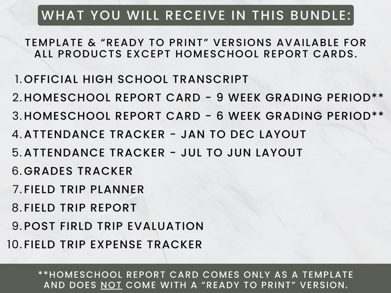 High School Transcript Template, Homeschool Report Card, Homeschool ...