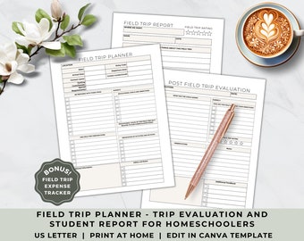 Field Trip Planner, Post Trip Evaluation, Student Report, Field Trip Report, Homeschool Field ...