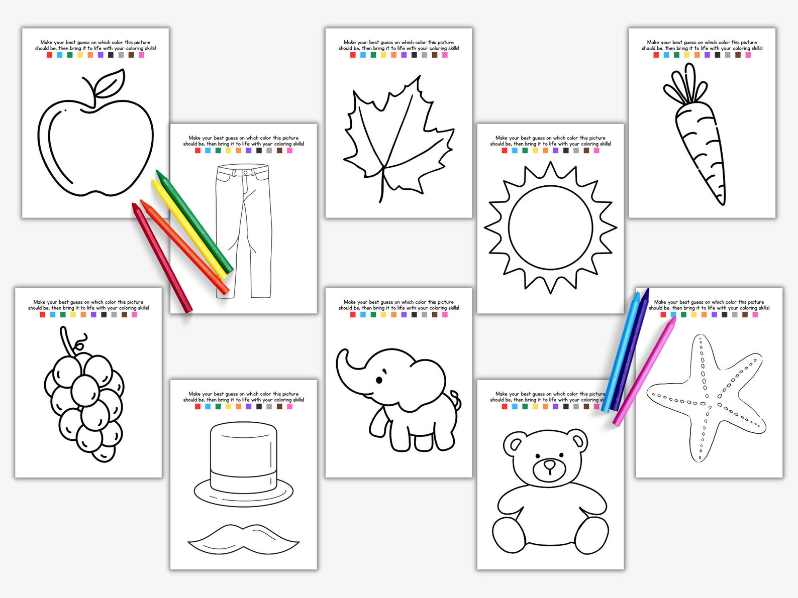 Learning Colors Worksheets Worksheets for Kindergarten Pre K - Etsy