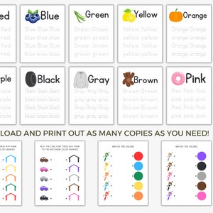 Learning Colors Worksheets, Worksheets for Kindergarten, Pre K ...