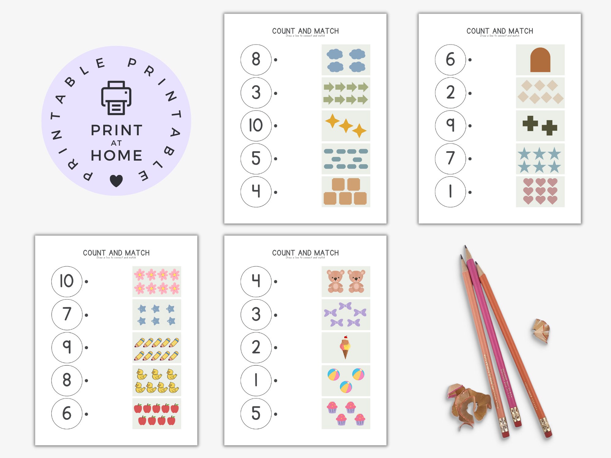 1-10 Numbers Tracing Sheets, Tracing Worksheets for Kindergarten ...