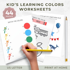 Learning Colors Worksheets, Worksheets for Kindergarten, Pre K ...