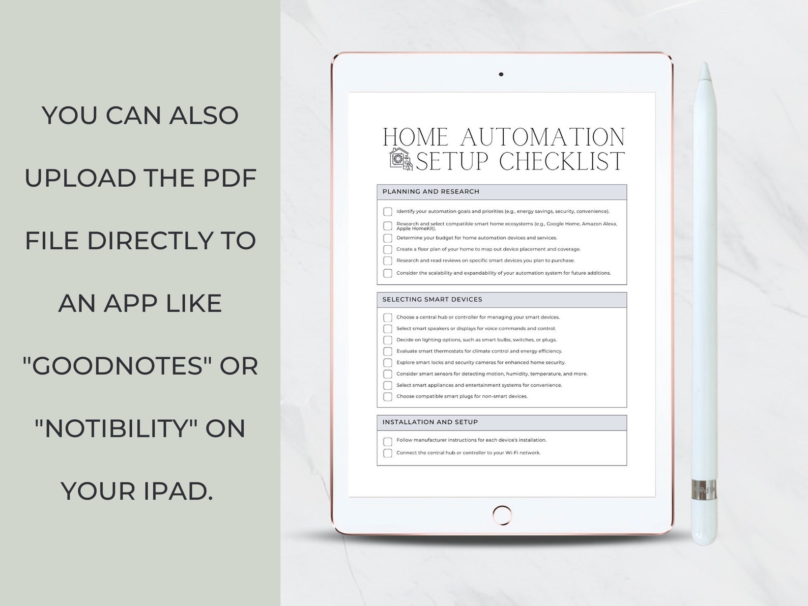 Home Automation Setup Checklist, Smart Home Setup Checklist, Whole Home ...