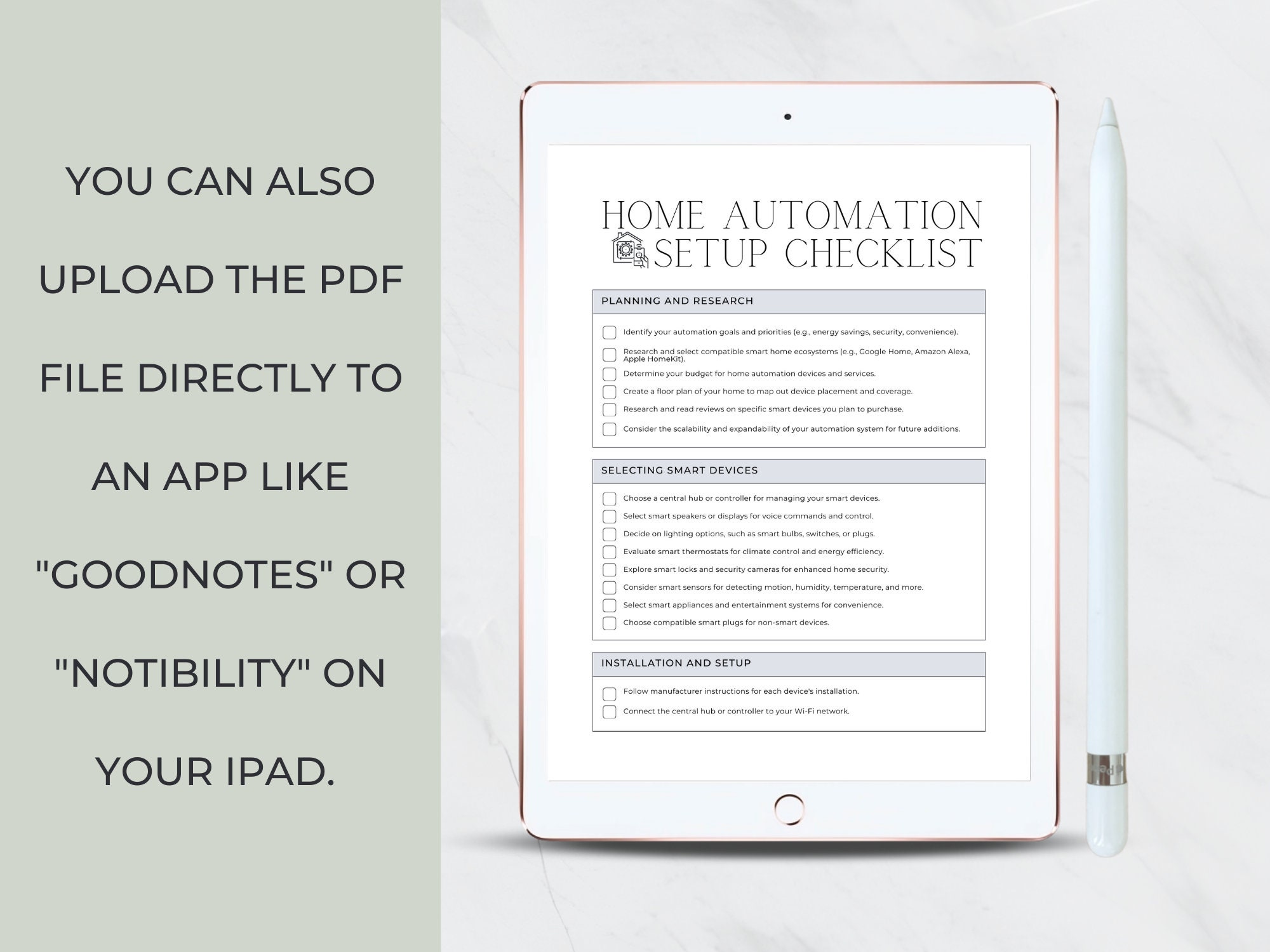 Home Automation Setup Checklist, Smart Home Setup Checklist, Whole Home ...