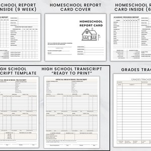 High School Transcript Template, Homeschool Report Card, Homeschool ...