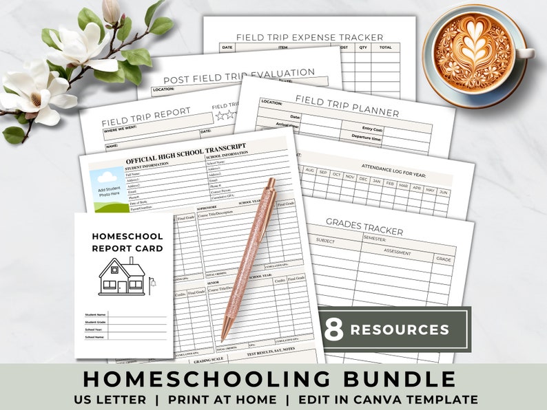 High School Transcript Template, Homeschool Report Card, Homeschool ...