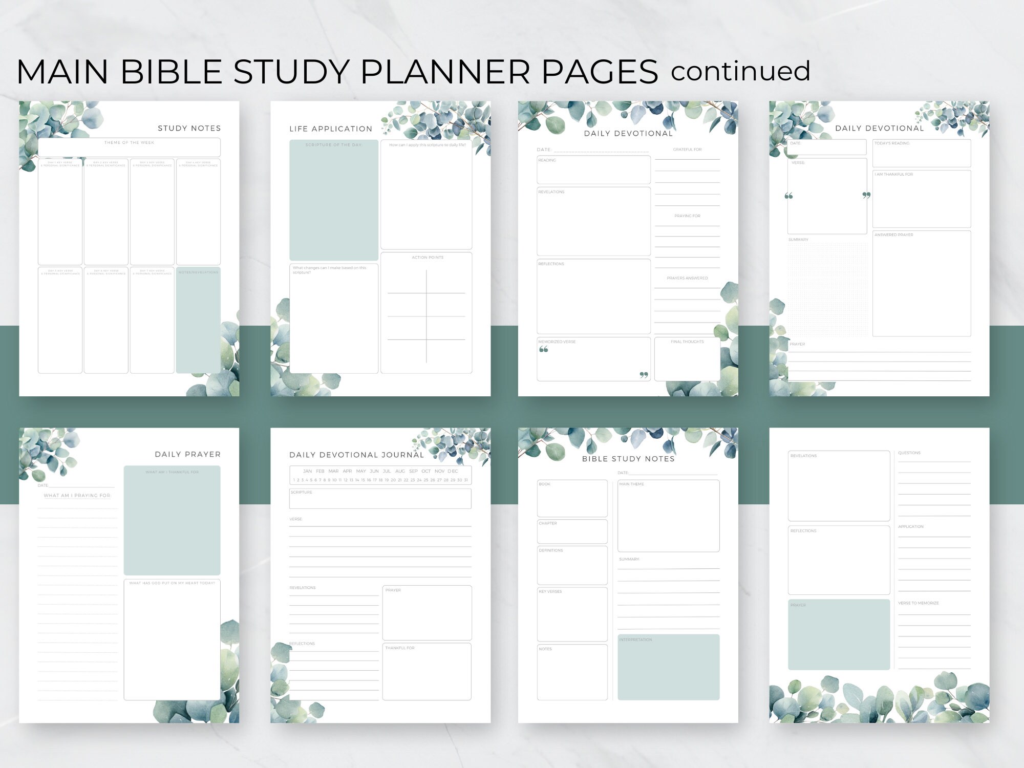 Bible Study Printable for Beginners, Bible Study Binder, Bible Reading ...