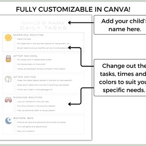 Childrens Daily Routine, Childrens Routine Chart, Kids Chores Chart ...