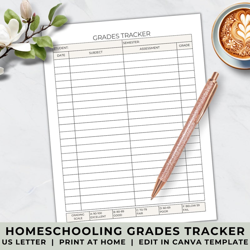 Printable Grade Sheet - Etsy