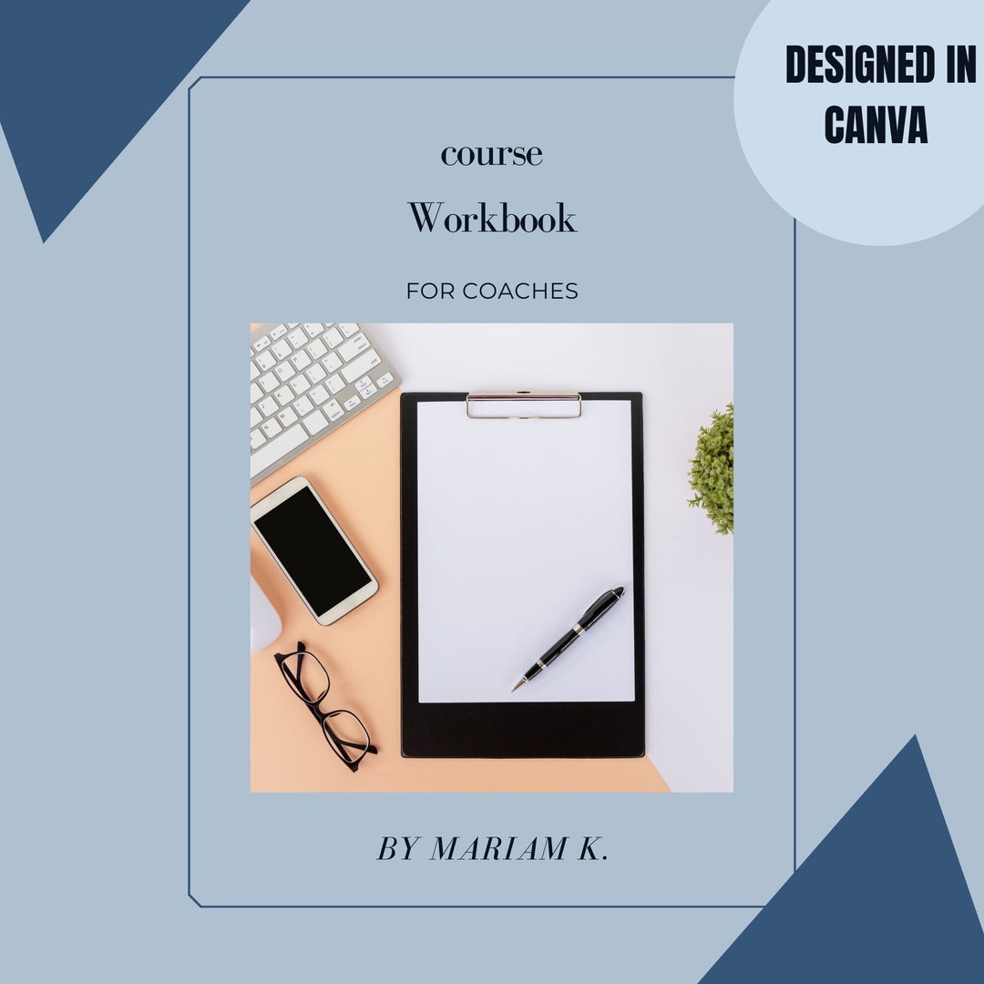 Beige and Blue Aesthetic Workbook Ebook Template-- 8.5 X 11 Inches ...