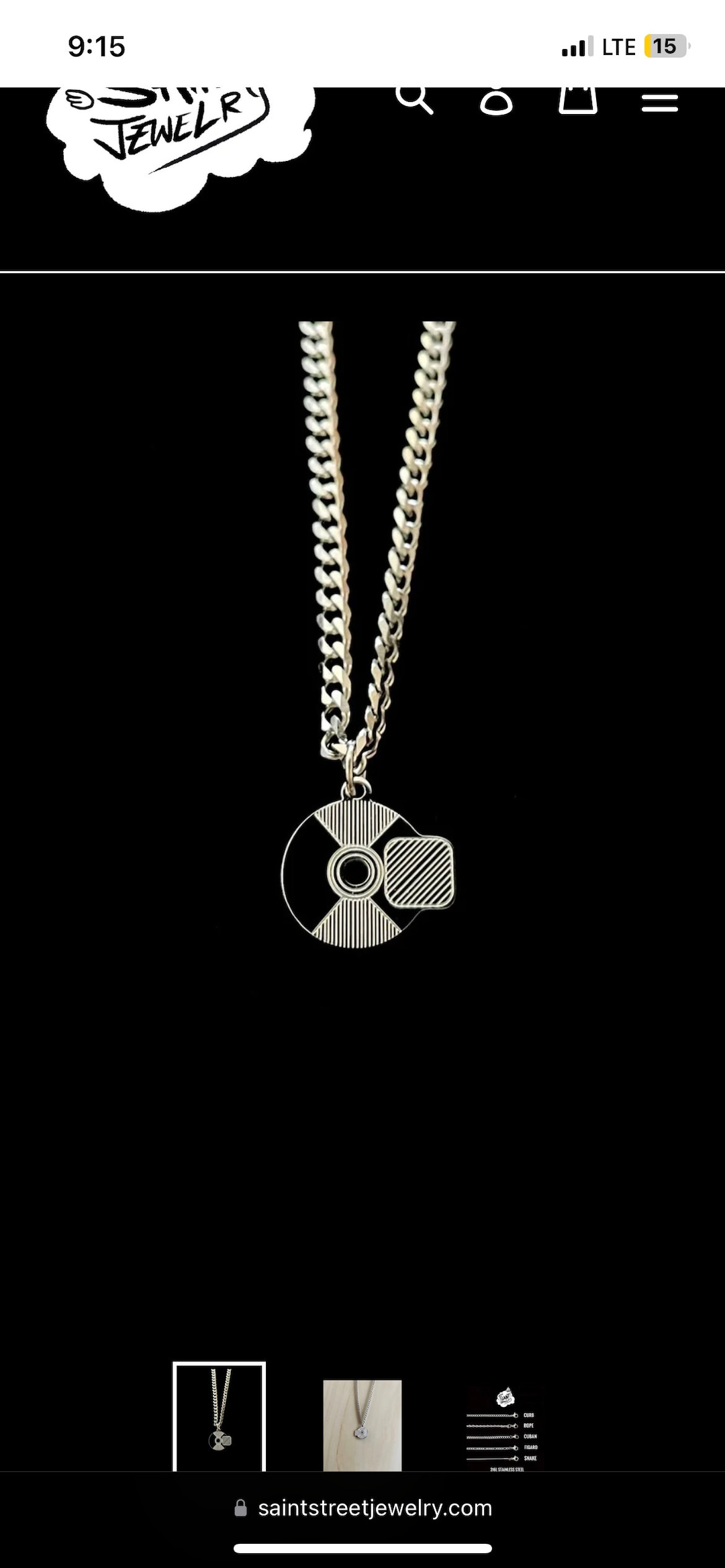 CD Necklace, Album Necklace, Stainless Steel, Hip Hop Necklace ...