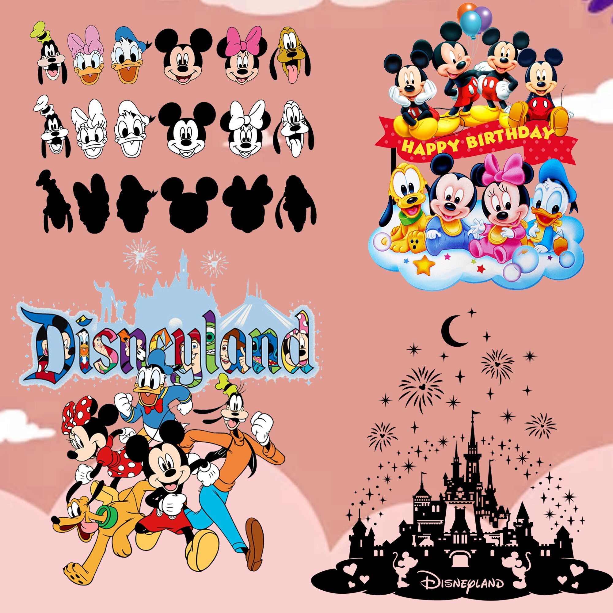 Magical Kingdom Svg, Disneybundle Svg Png Files for Cricut, Mickeymouse ...