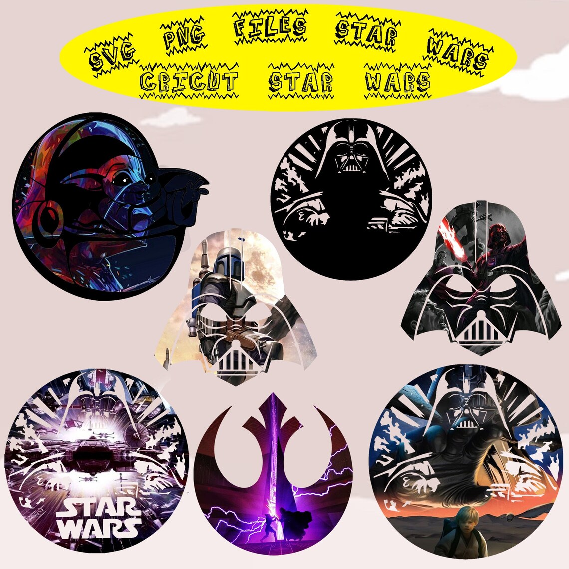 Star Wars Svg,unique Starwars Svg Bundle, Star Wars Png, Svg Files for ...