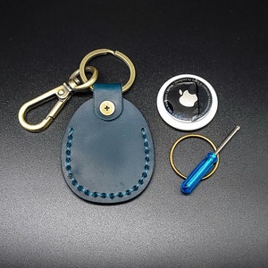 Personalized Leather AirTag Holder, Custom AirTag Case, Leather ...