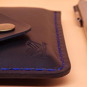 Personalized Front Pocket Wallet, Handmade Button Wallet, Minimalist ...