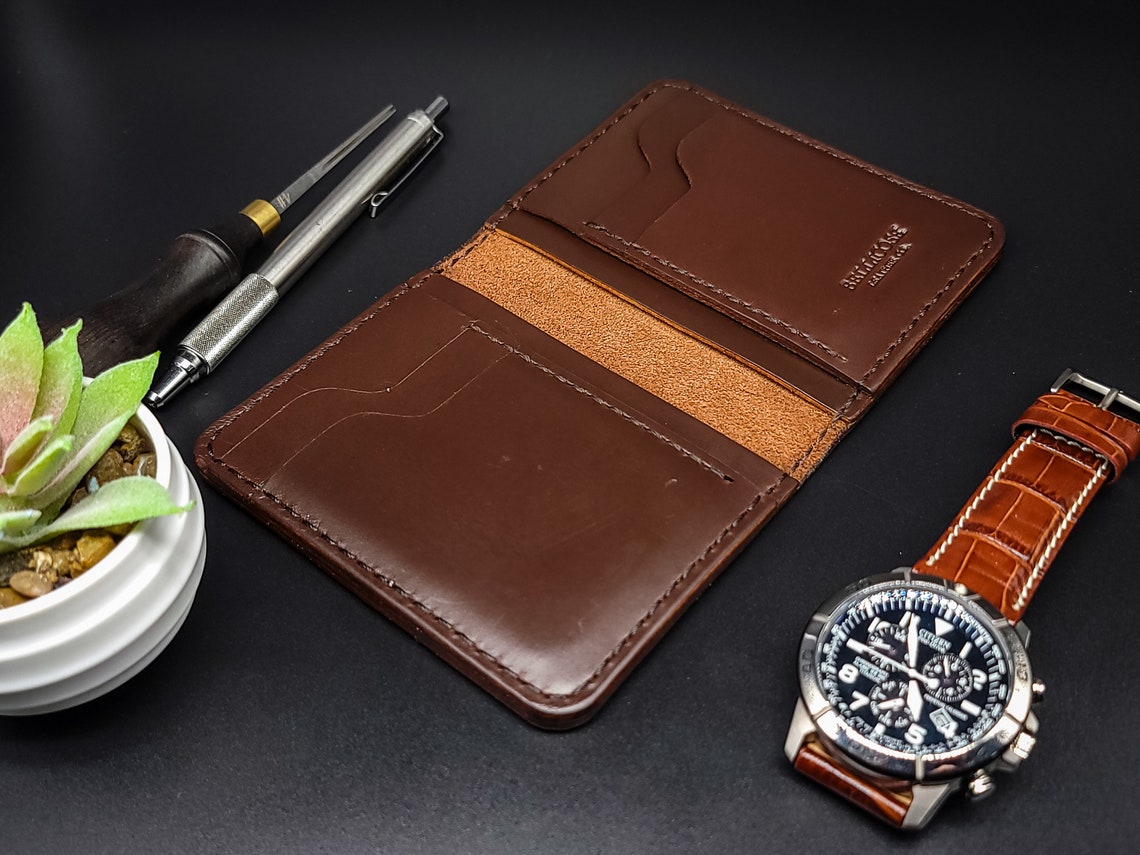 Personalized Men's Full Grain Leather Wallet, Classic Bifold Wallet for ...
