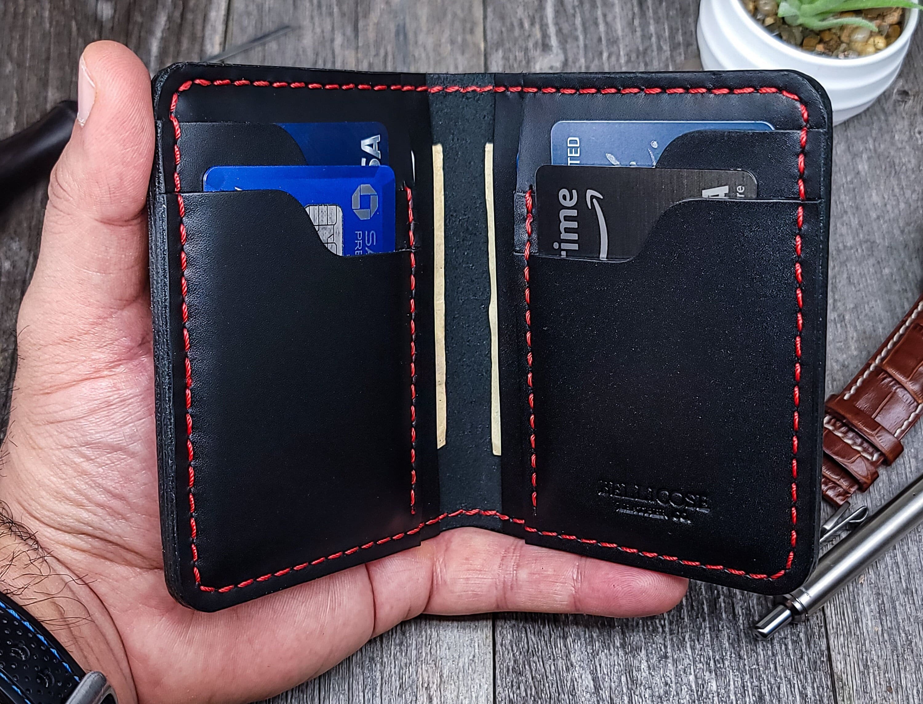 Personalized Full Grain Leather Wallet, Engraved Bifold Wallet, Custom ...