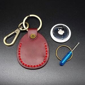 Personalized Leather AirTag Holder, Custom AirTag Case, Leather ...