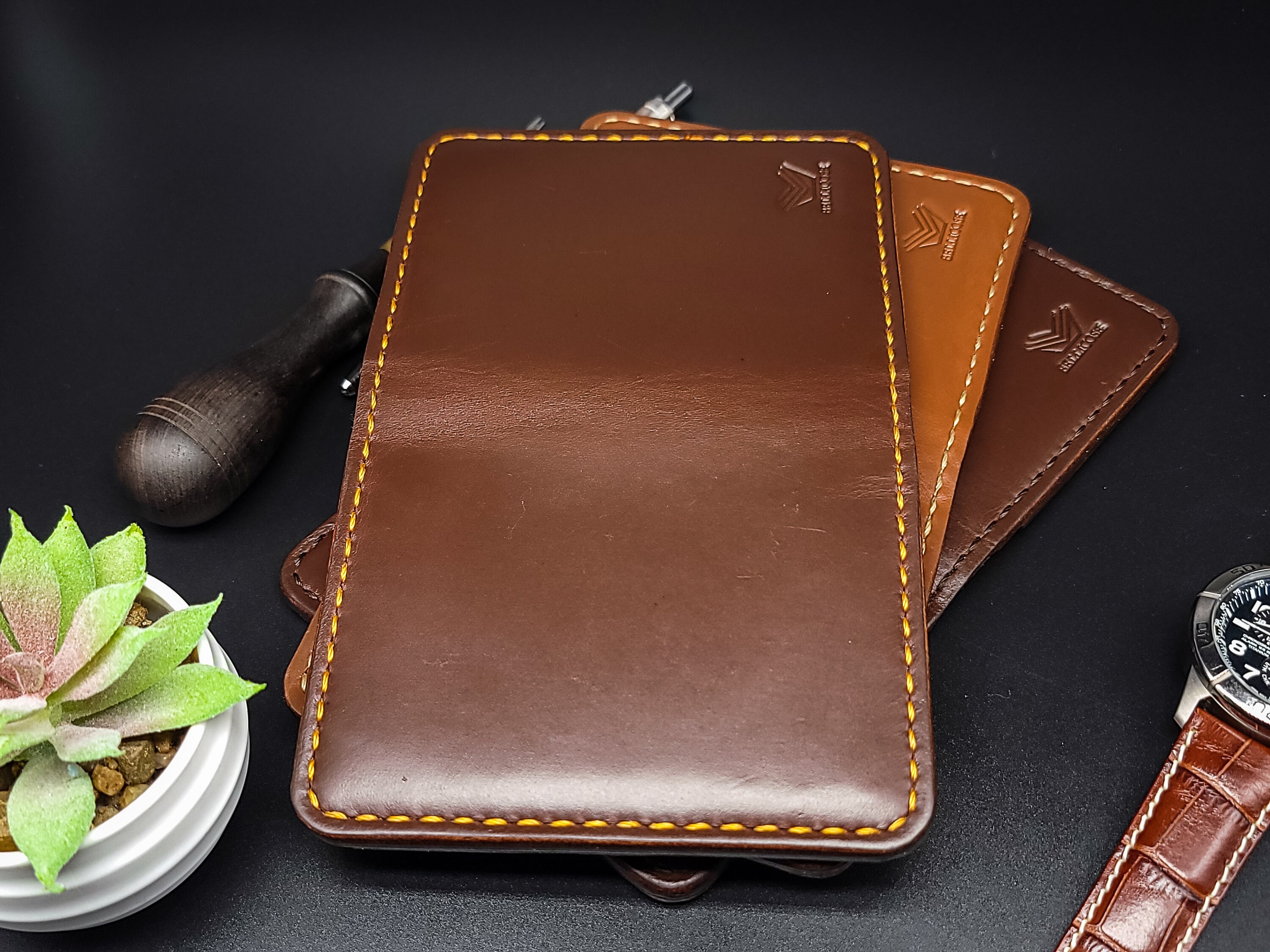 Personalized Men's Full Grain Leather Wallet, Classic Bifold Wallet for ...