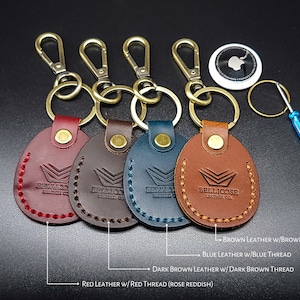 Personalized Leather AirTag Holder, Custom AirTag Case, Leather ...