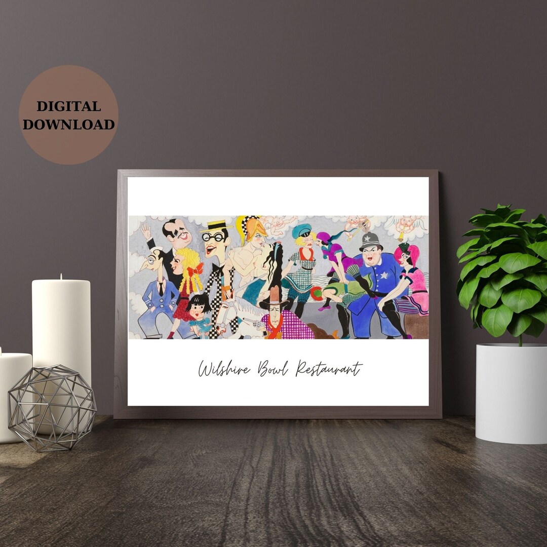 Comic Restaurant Cartoon Digital Download, Digital Wall Decor,digital ...