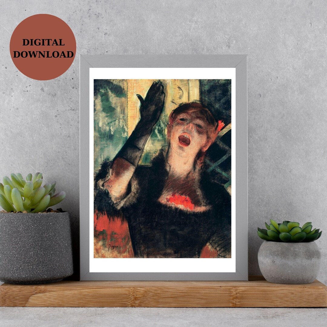 Edgar Degas Singer Woman Oil Paint Digital Download, Degas Digital Wall ...