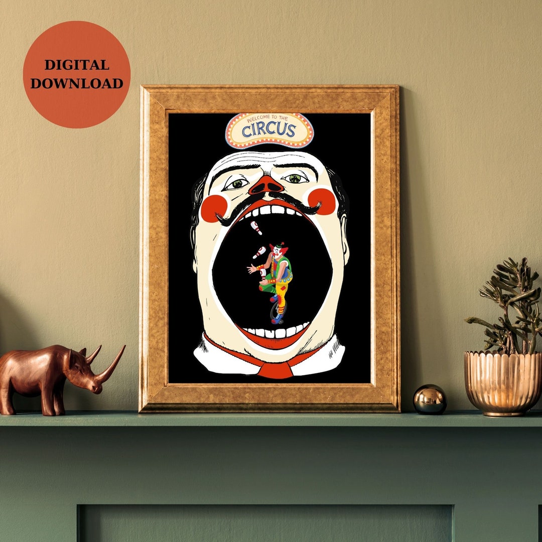 Circus Digital Art, Circus Wall Art, Circus Digital Art, Gidimini ...