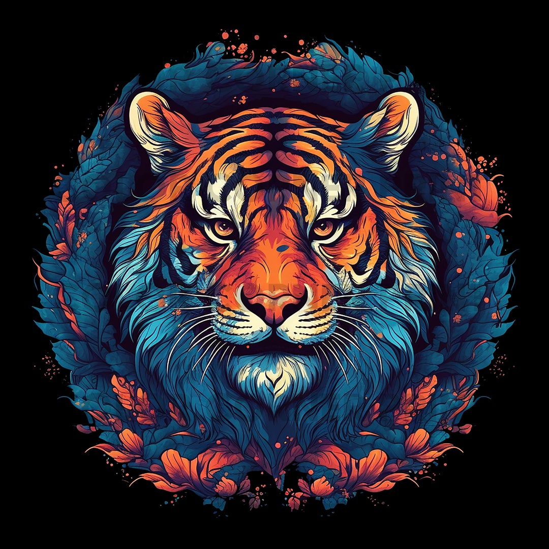 Tiger T-shirt Design PNG and JPEG Digital Download for Sublimation ...