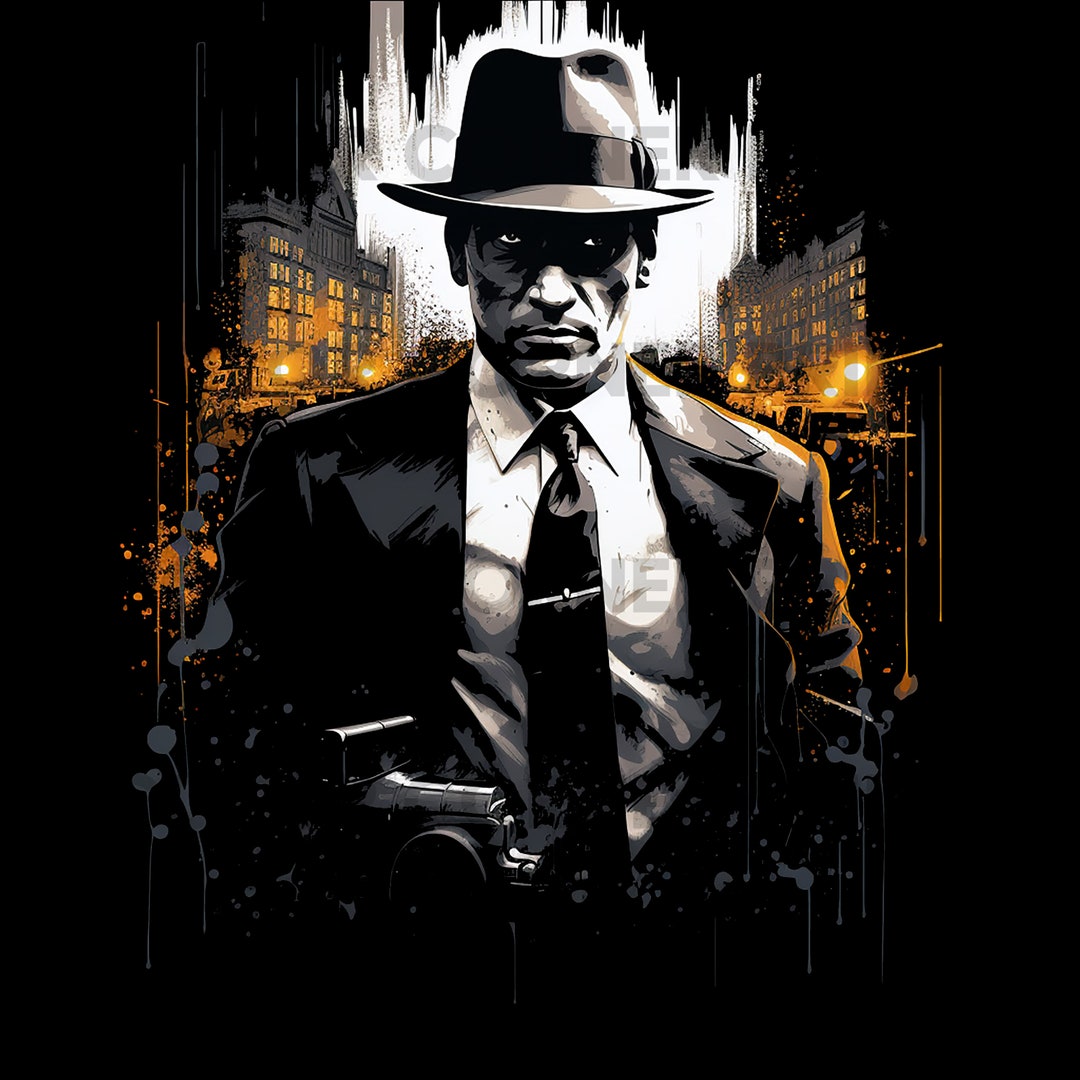 Gangster T-shirt Design PNG Digital Download for Sublimation ...