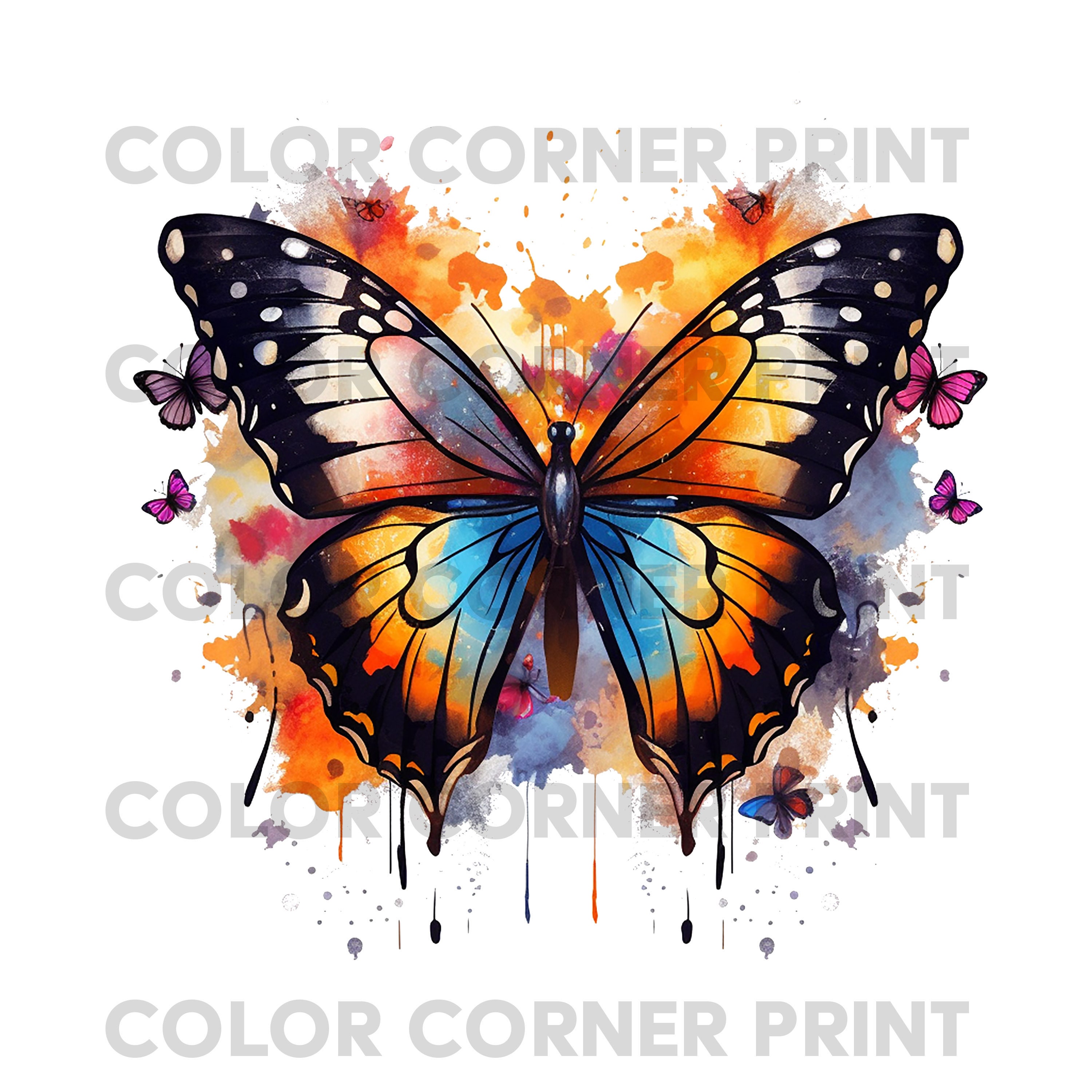 Butterfly T-shirt Design PNG and JPEG Digital Download for - Etsy