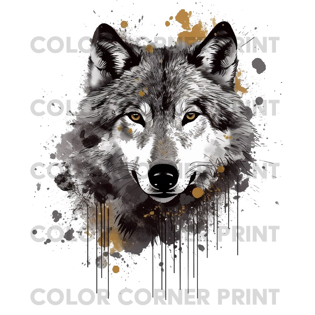 Wolf T-shirt Design PNG and JPEG Digital Download for Sublimation - 300 ...