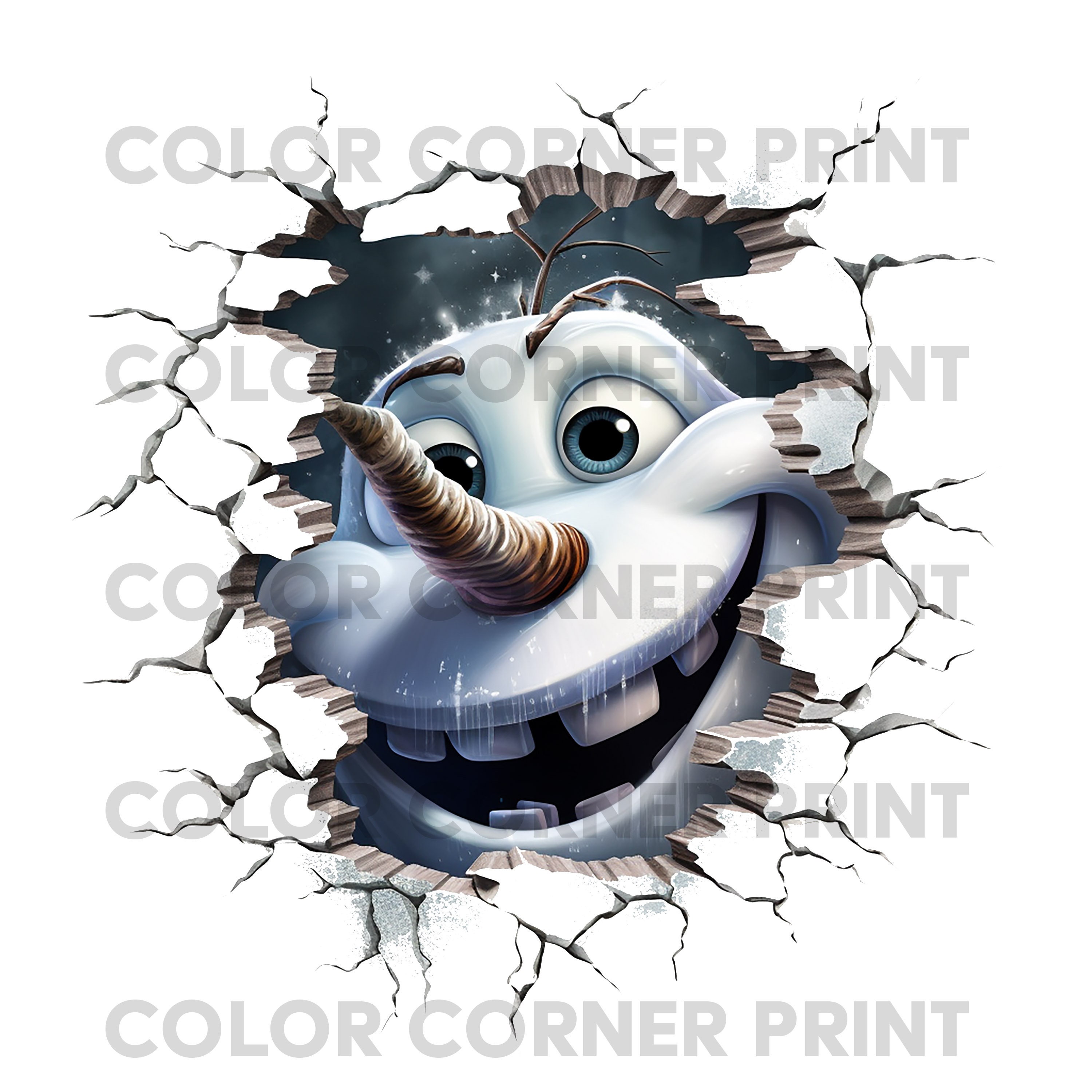 Snowman Through the Wall PNG, 3d Snowman PNG, Christmas Clipart ...