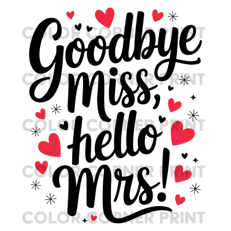 Goodbye Miss Hello Mrs - Etsy