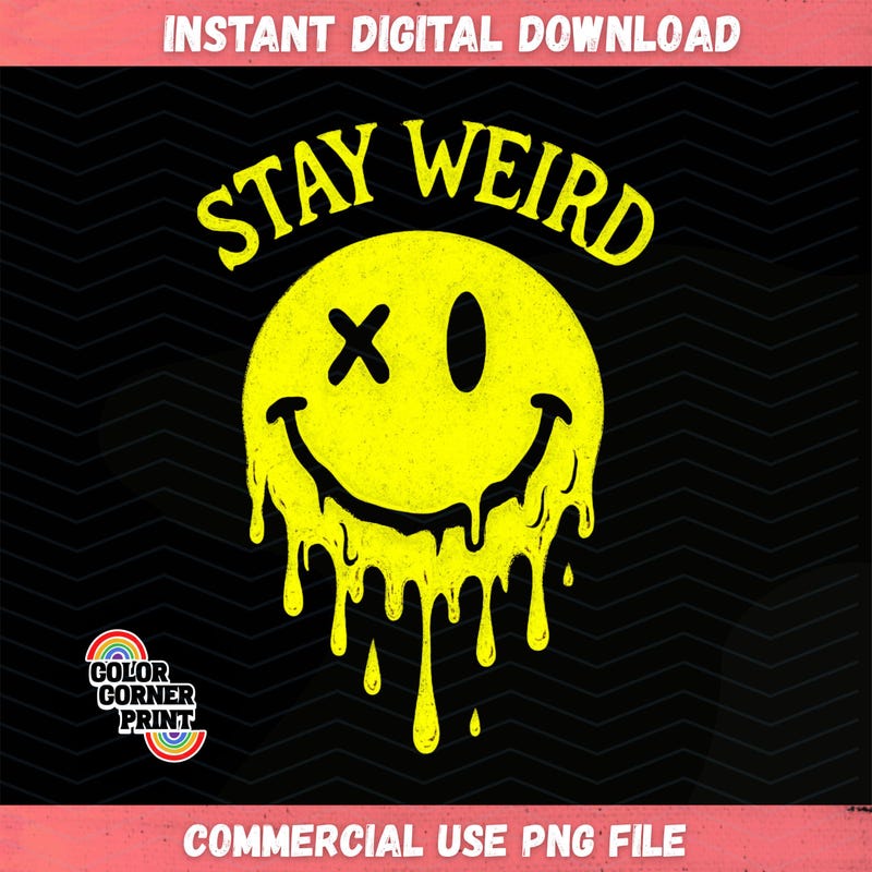 Dripping Smiley Face - Etsy