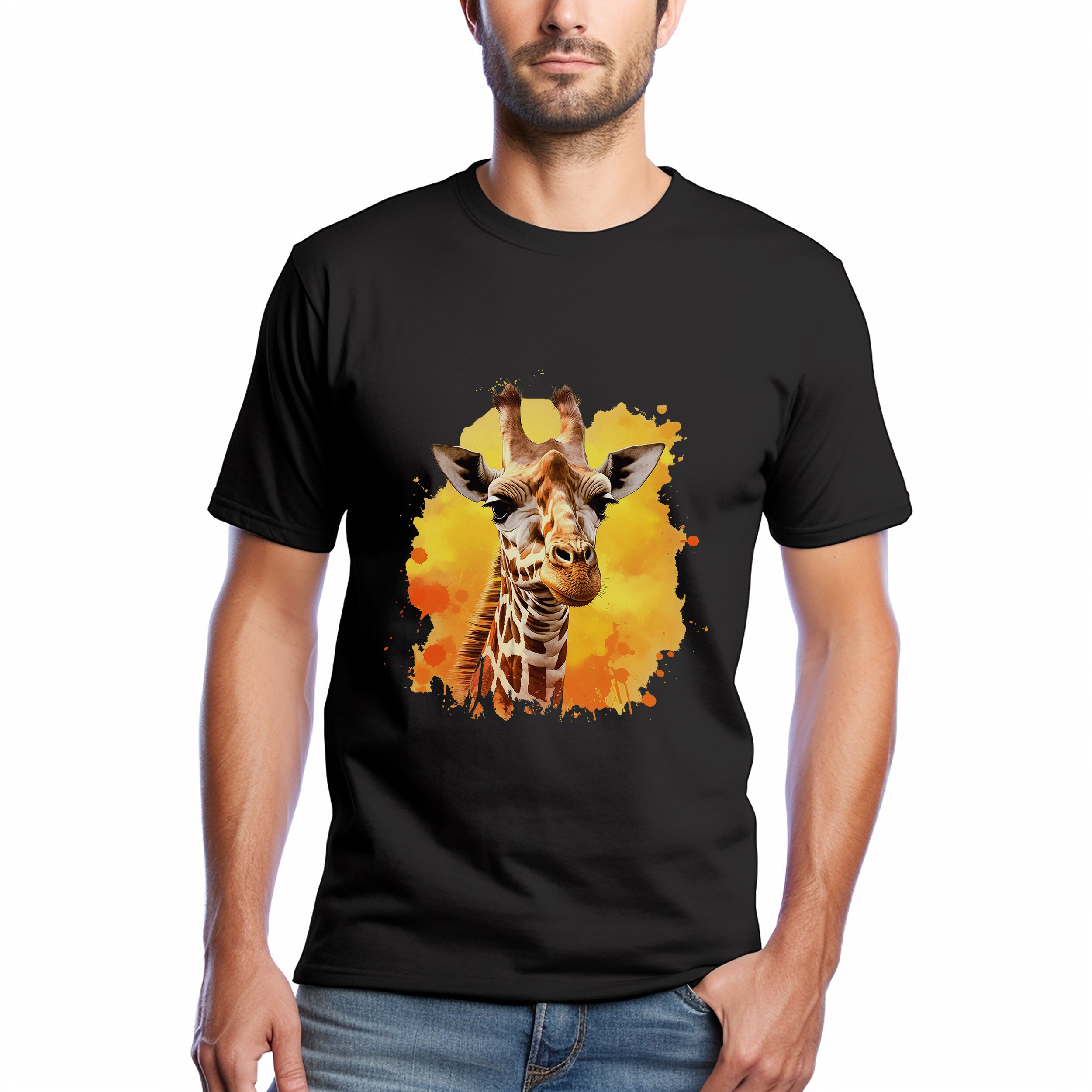 Giraffe Safari T-shirt Design PNG and JPEG Digital Download for ...