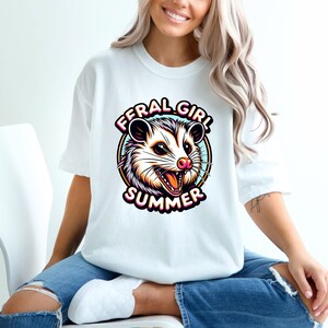 Opossum Feral Girl Summer PNG, Possum Design, Opossum Png, Feral Girl ...