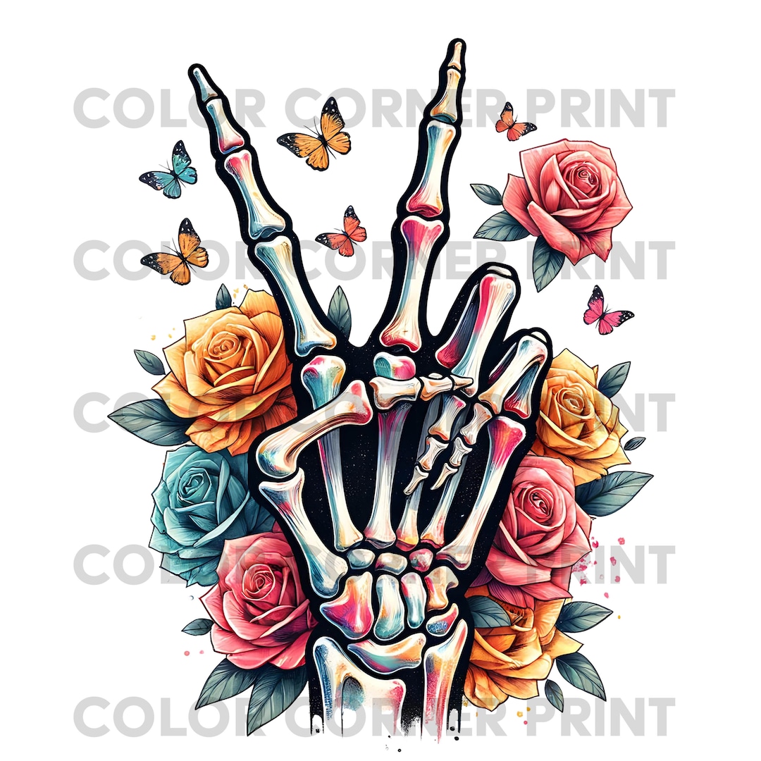 Skeleton Hand Butterflies Tea PNG, Bubble Tea Watercolor Design ...