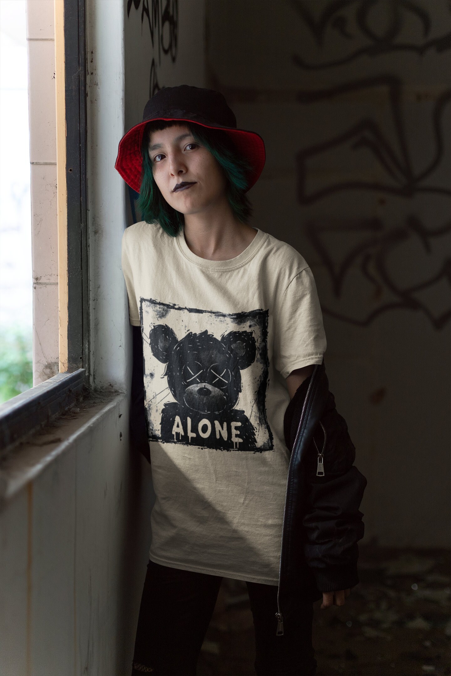 Goth Teddy Bear PNG, Goth T-shirt Design, Alone Png, Digital Download ...