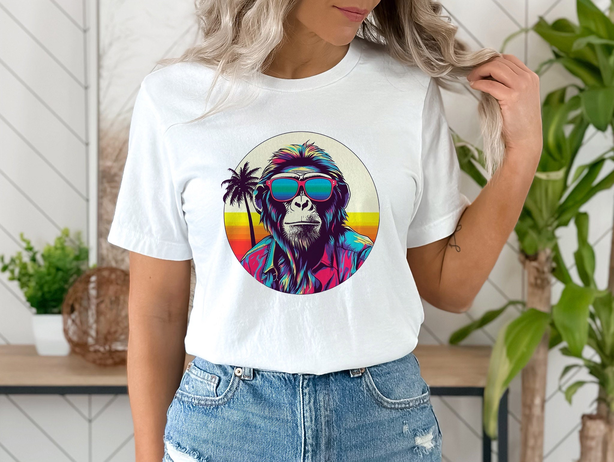 Monkey Malibu Retro Png 90s Png 80s Png Monkey Png Retro - Etsy