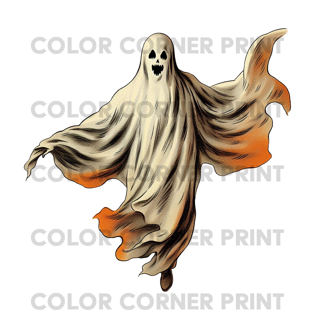 Vintage Ghost PNG, Ghost PNG, Ghost Design Element, Retro Ghost PNG ...